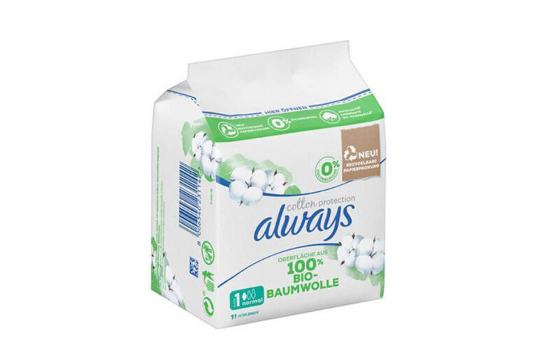 P&G byter från plast till papper i Alwaysförpackningar